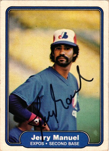 Jerry Manuel #195 1982 Fleer MLB Athletics Baseball Card Expos AUTO | eBay