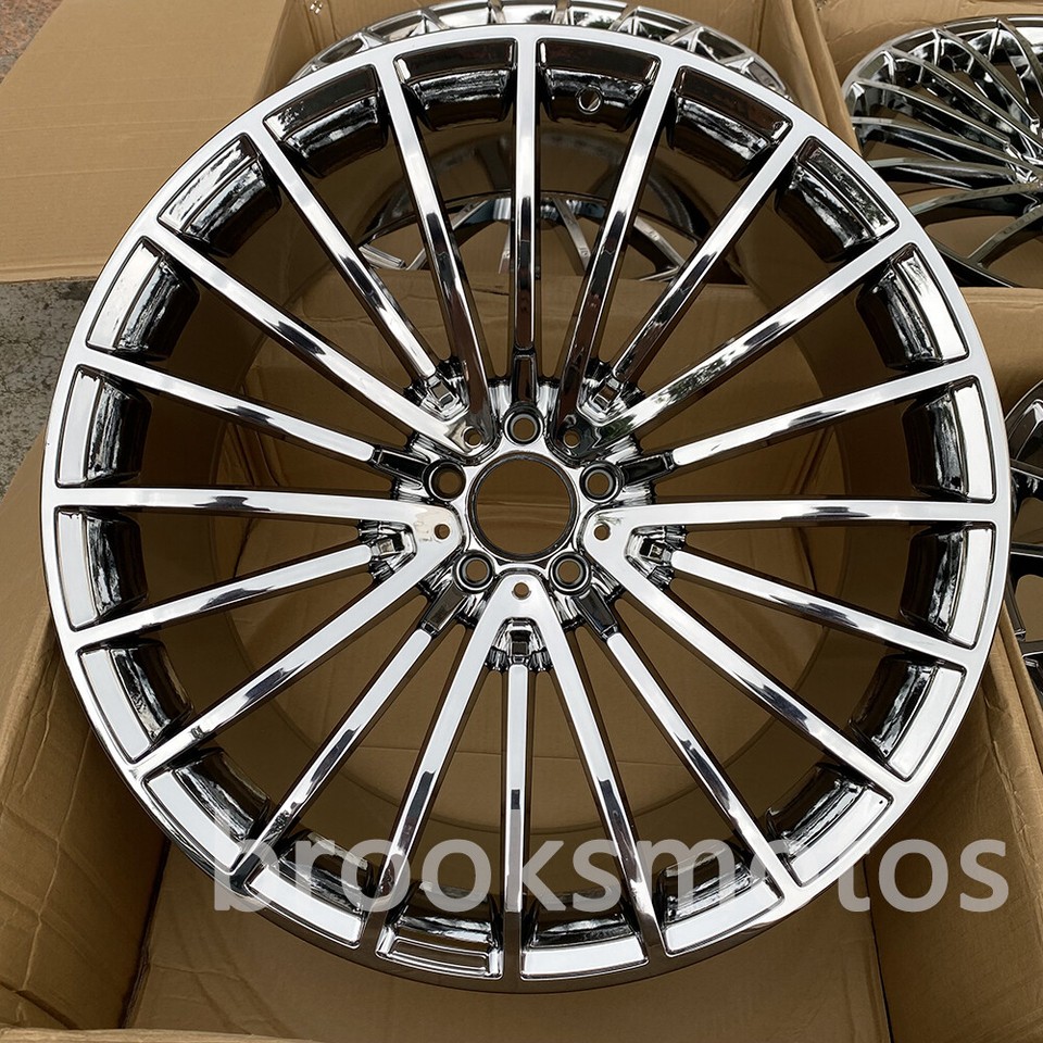 21" MULT SPOKE CHROME STYLE WHEELS RIMS FIT FOR MERCEDES BENZ W166 W167 ...