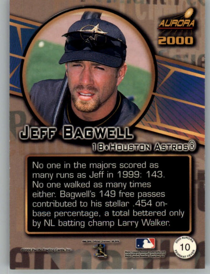 2000 Pacific Aurora Pennant Fever #10 Jeff Bagwell NM-MT Astros | eBay