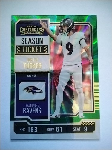 2023 Panini Contender Starbust Parallel Justin Tucker Card #7 Ravens | eBay
