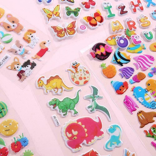 3D Cartoon Kids Bubble Stickers Classic Toys Sticker X1 Reward School ...