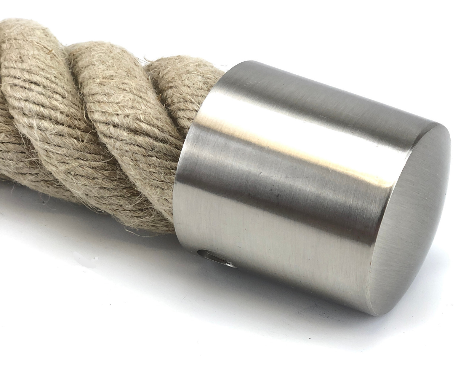 40mm Satin Nickel Decking Rope End Caps Cap Cups Fixing Post Fitting ...