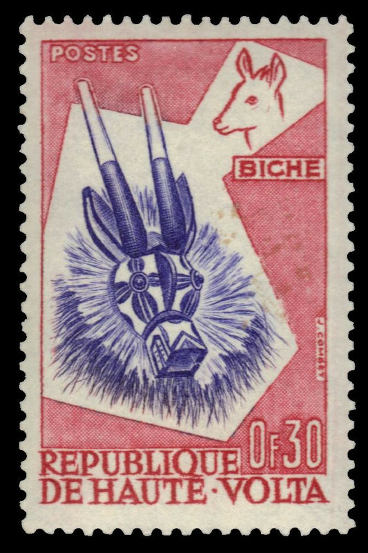 UPPER VOLTA 71 - Tribal Antelope Mask (pa74324) | eBay