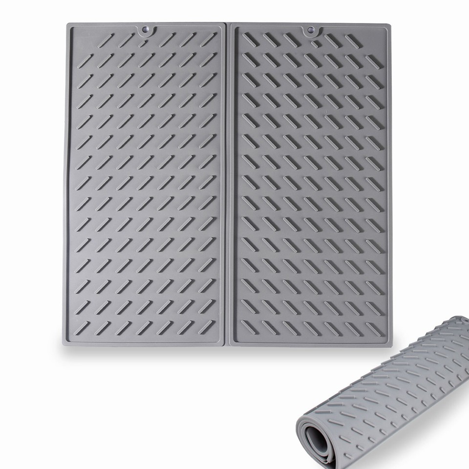 Silicone Draining Board Mat Dish Drying Mat Folding Draining Mat Pad ...