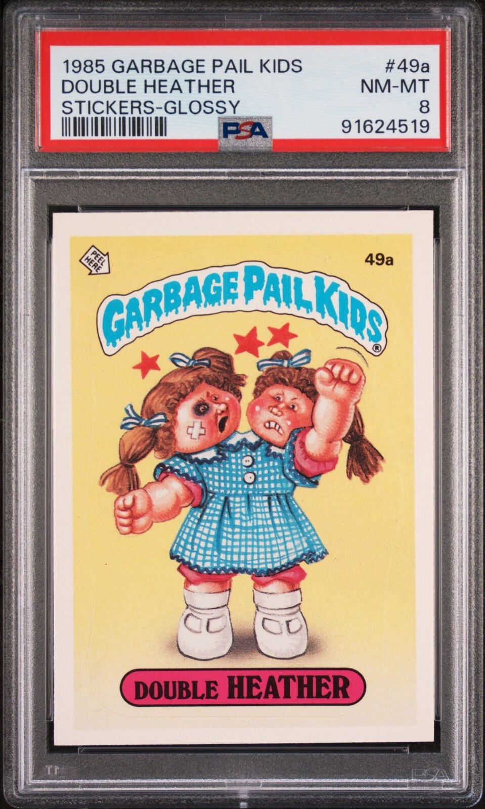 1985 GARBAGE PAIL KIDS 2nd Series #49a Double Heather, Glossy, PSA 8 NM ...