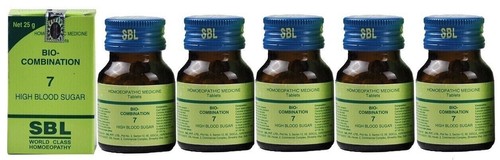 Pack of 5 SBL Bio-Combination 7 Tablet Helps In High Blood Sugar 25 gm ...