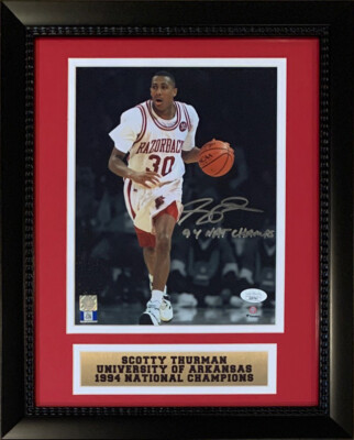 Scotty Thurman Autographed Arkansas 1994 Basketball Framed 11x14 Photo ...