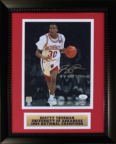 Scotty Thurman Autographed Arkansas 1994 Basketball Framed 8x10 Photo ...