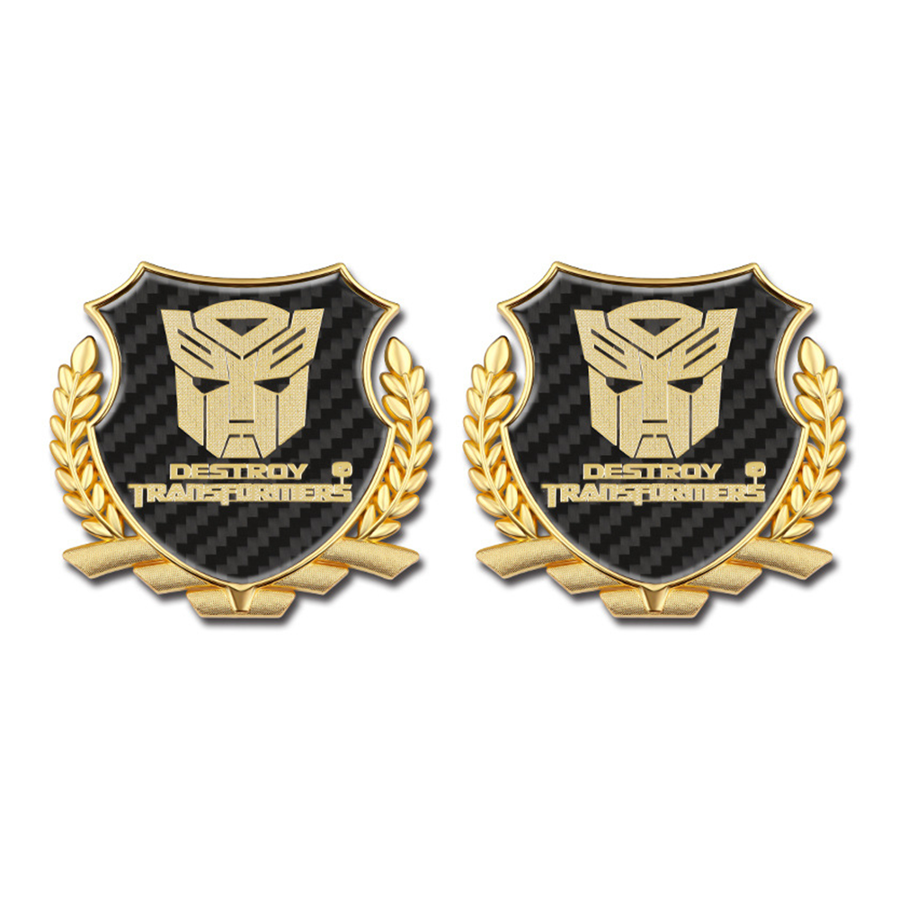 Gold Transformer Logo 2x GOLD Transformers Decepticon Vinyl Decal