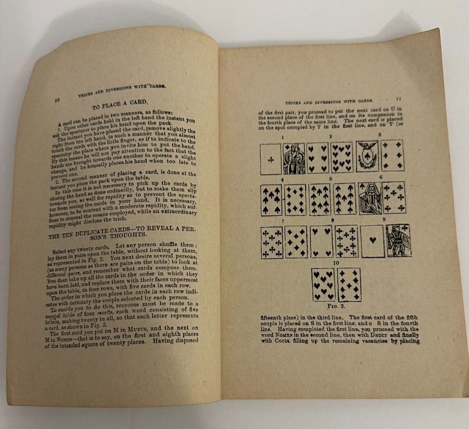 '125 Tricks With Cards or Sleight of Hand' Antique Magic/Card Trick ...