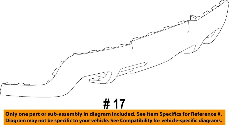 GM OEM 14-15 Camaro Rear Bumper Bumper Components-Lower Cover 22829476 ...