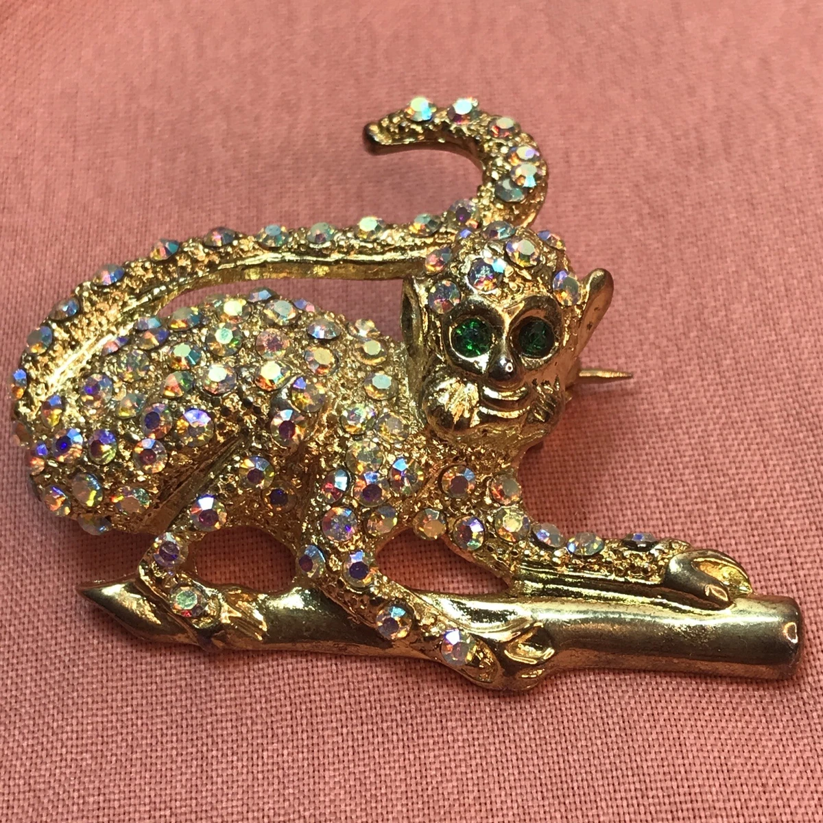 Vintage Monkey Brooch