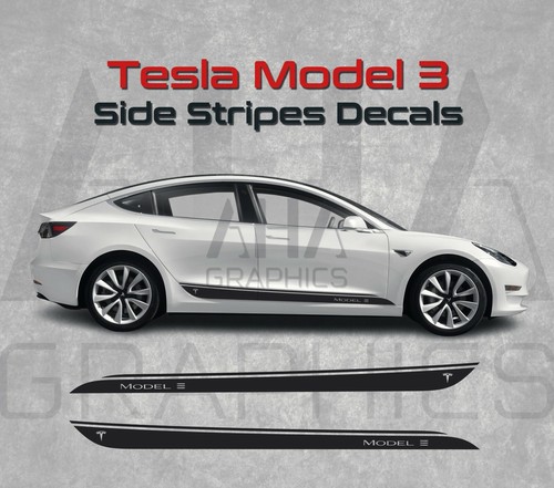 Tesla Model 3 Side Stripes Decals Tesla 3 | eBay