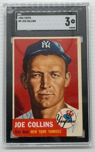 1953 Topps Joe Collins #9 SGC 3 (40) Yankees | eBay