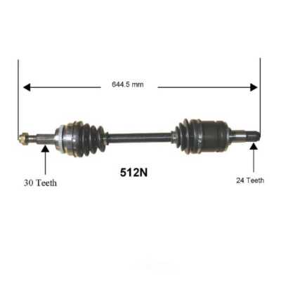 CV Axle Assembly-PDL Autopart Intl 1700-197677 | eBay