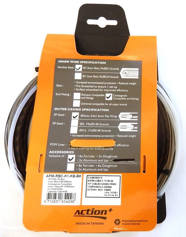 Kit Brakes Cables/Sheaths Campagnolo Reaction Ashima + Stainless ...