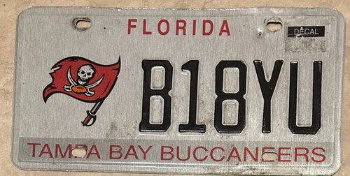 Genuine Florida Tampa Bay Buccaneers License Plate Tag NFL B18YU ...