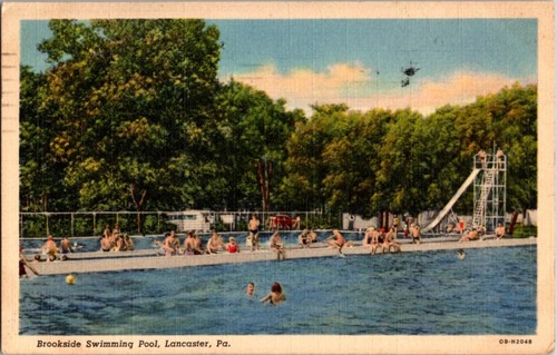 Lancaster Pennsylvania PA : SWIMMING POOL SCENE a/16 BC2277 | eBay