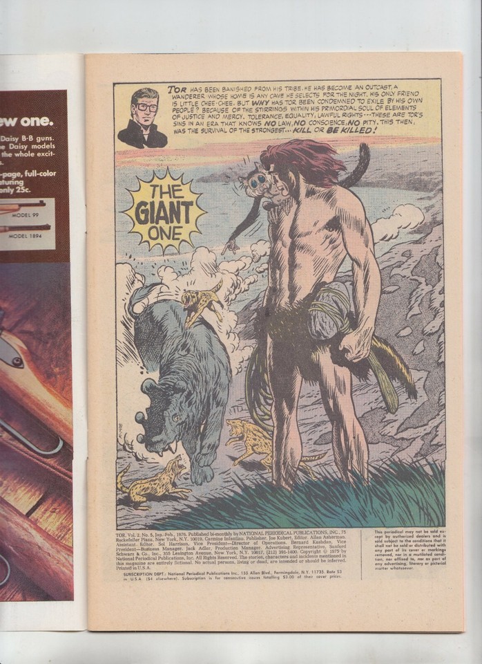 TOR #1 #3 #4 #5 DC Comics 1975 1976 JOE KUBERT Comic Lot | eBay