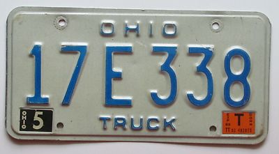 Ohio 1982 TRUCK License Plate # 17E338 | eBay