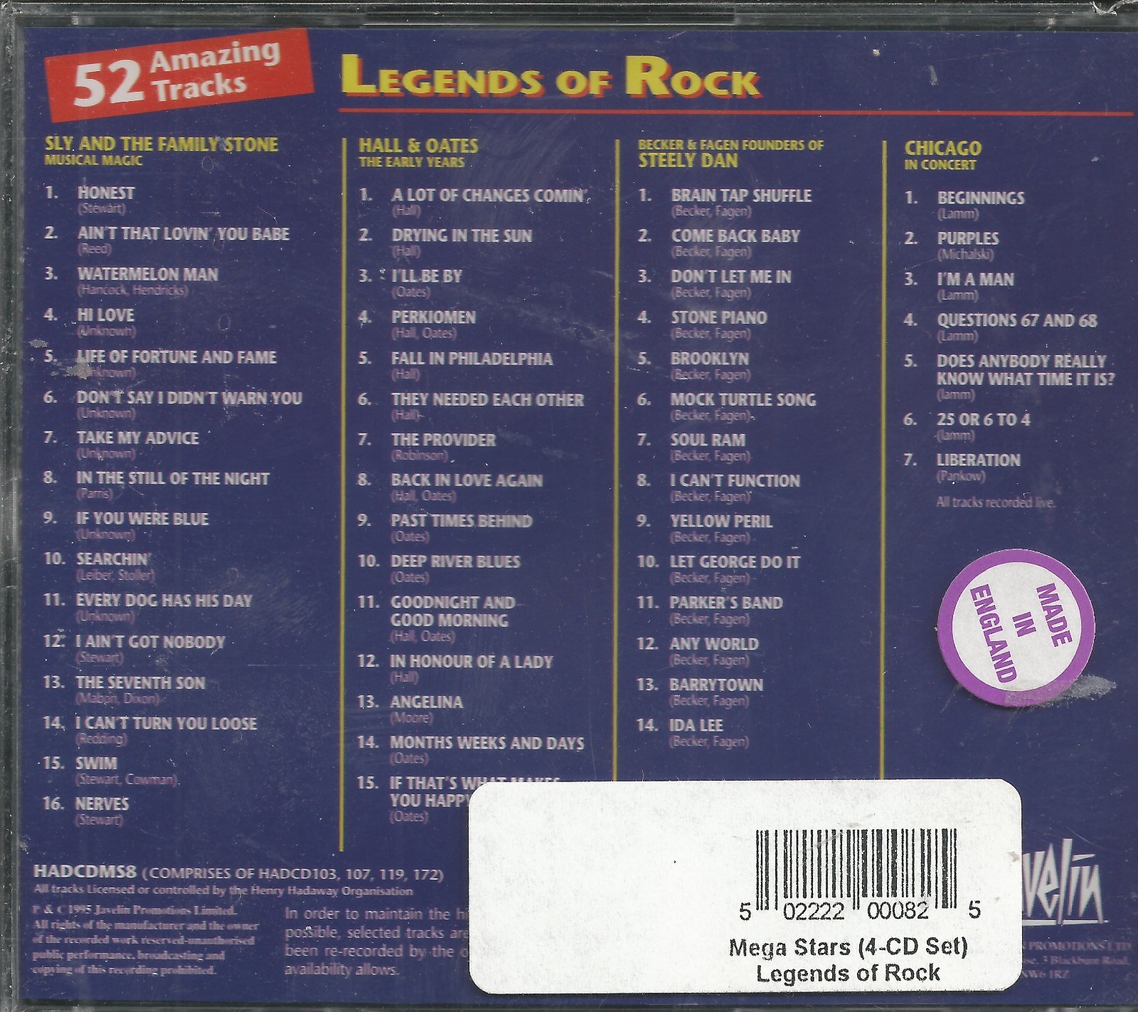 LEGENDS OF ROCK - CD - 4 Compact Disc Set - MEGA STARS - BRAND NEW ...
