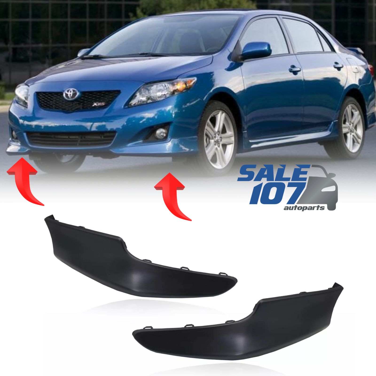 For 2011-2013 Toyota Corolla S Factory Style Front Bumper Lips Spoiler ...