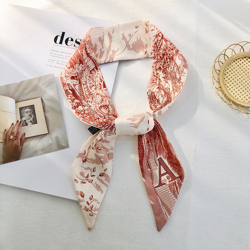 Ladies Neck Scarf Long Ribbon Wrap Tied Bag Handle Hair Wrist band ...
