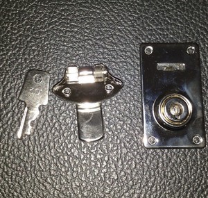 Cheney Style Nickel Guitar case Lock & Latch Fender, Gibson, G&G w/ Key ...