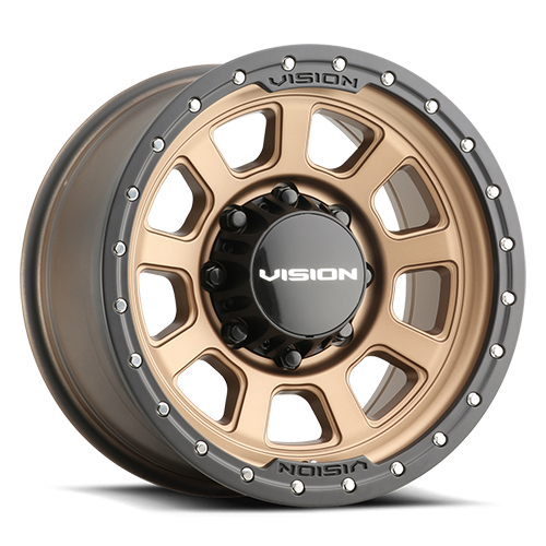 4 New 17x9 Vision 350 Ojos Bronze 5x127 5x5 ET-12 Wheels Rims ...