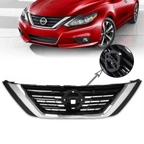 Fit Nissan Altima Sedan 2016 2017 2018 Chrome Grill Front Bumper Upper ...
