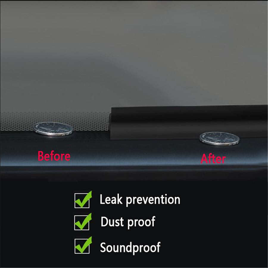 Car Windshield Edge Sealing Strip Weatherstrip Soundproof Dustproof ...