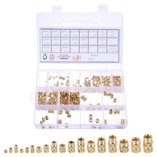 350pcs M2 M2.5 M3 M4 M5 M6 Metric Threaded Inserts with Heat Set Insert ...