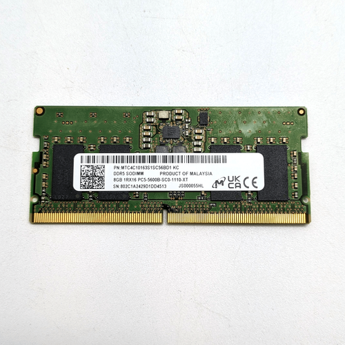 Micron 8GB DDR5 1Rx16 PC5-5600B SODIMM Memory Module ...