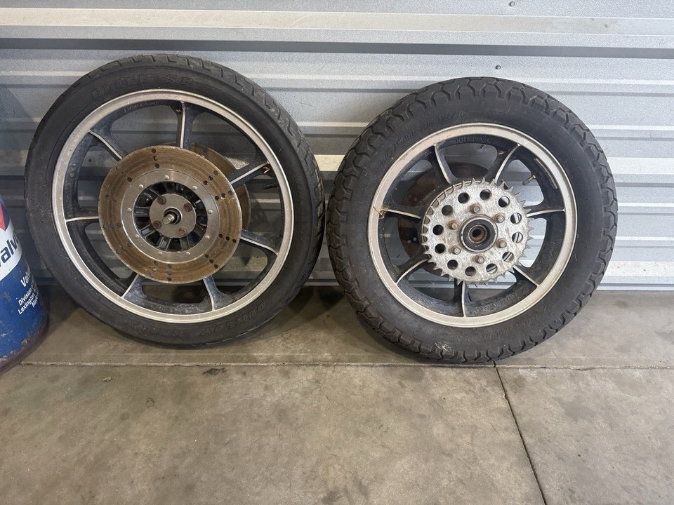 Kawasaki Kz1000 Front & Rear Wheel Pair Sold As Set. Enkei Mag Wheels R ...