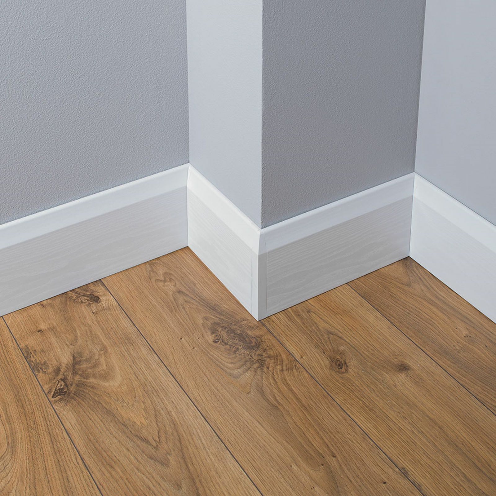 uPVC Chamfered Skirting Corner Roomline 100mm Plastic 90 Degree ...