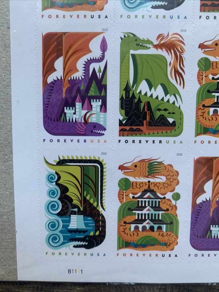 DRAGON SEALED SHEET 16 Forever STAMPS DRAGONS Mint MNH | eBay