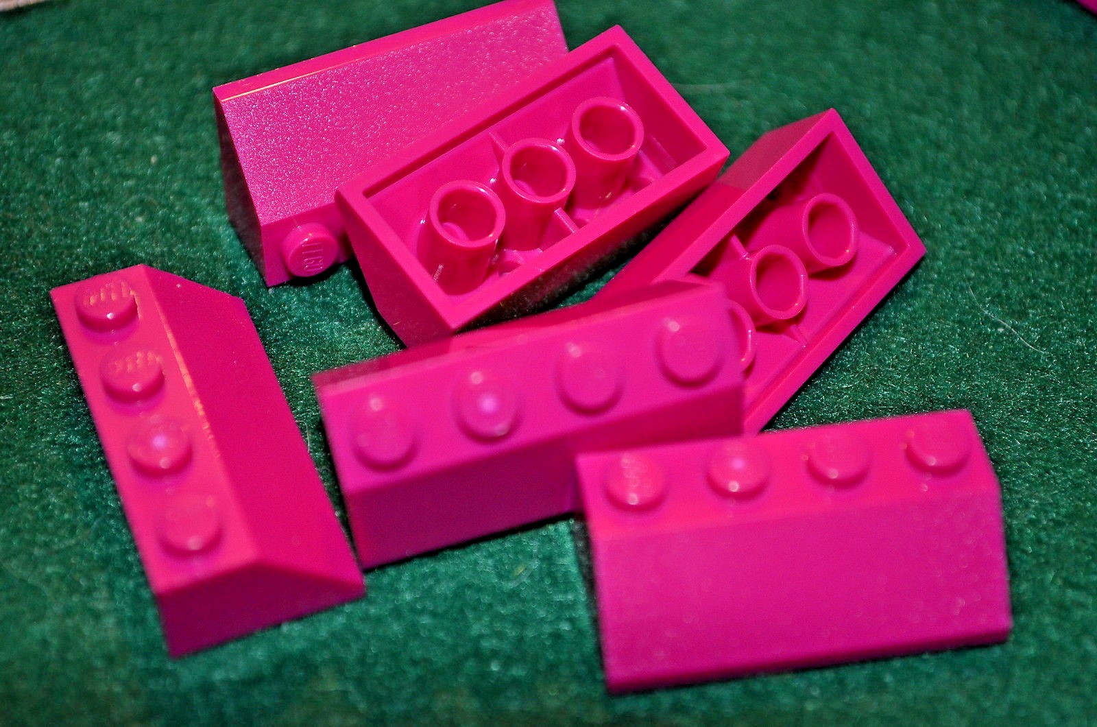 (6) 2x4 4x2 Bright Reddish Violet Slope Bricks ~ New Lego Parts ~ | eBay