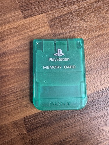 Official Sony PlayStation 1 PS1 Authentic Memory Card OEM PSOne Teal ...