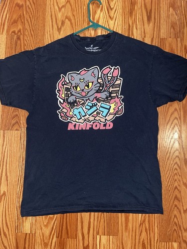 KINFOLD Kajira Black T-Shirt Sz L Teens Anime | eBay