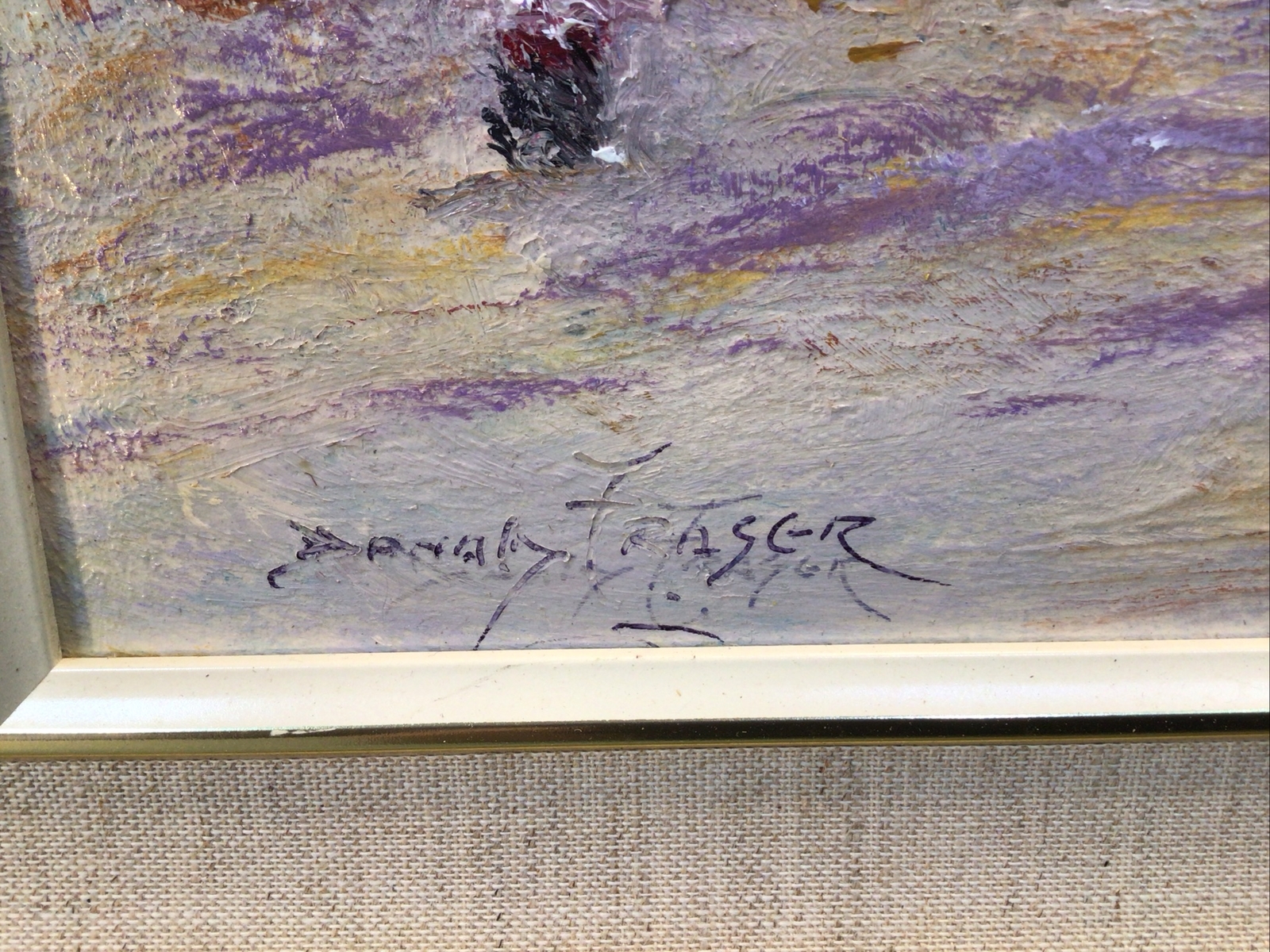 Donald Fraser Beach Scene Framed Acrylic Painting | eBay