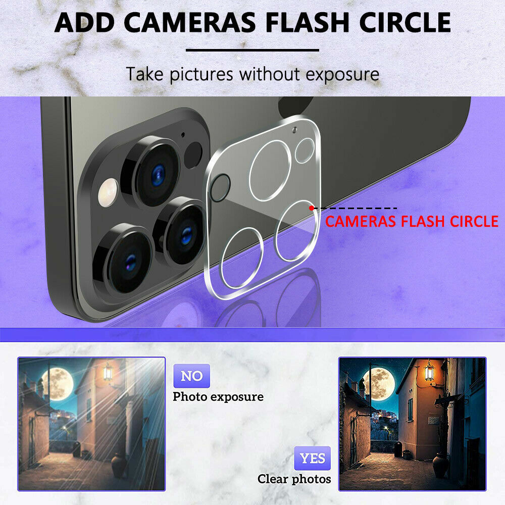 For iPhone 12/ 12 Pro/12 Pro Max 10D Glass Screen Protector+Camera ...