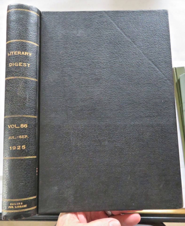 Literary Digest American News Magazine 1925 bound periodical pictorial ...