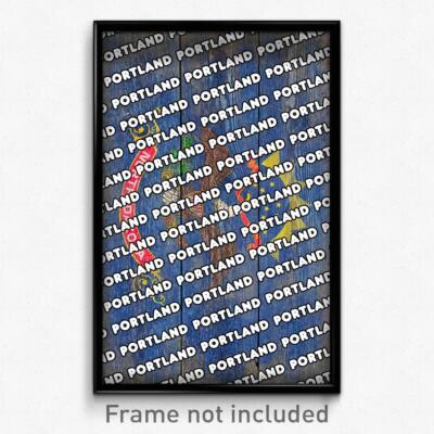 Portland North Dakota Poster (ND City Souvenir 11x17 Town Print) | eBay