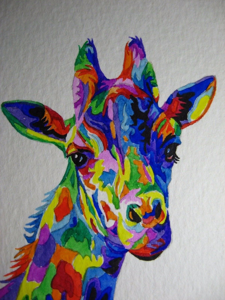 Abstract Giraffe Drawing Abstract Giraffe Print Wall Art Printable