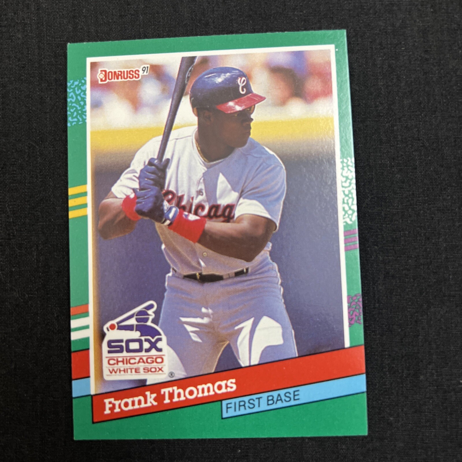 1991 Donruss Frank Thomas Rookie Error Card No Dot After INC | eBay