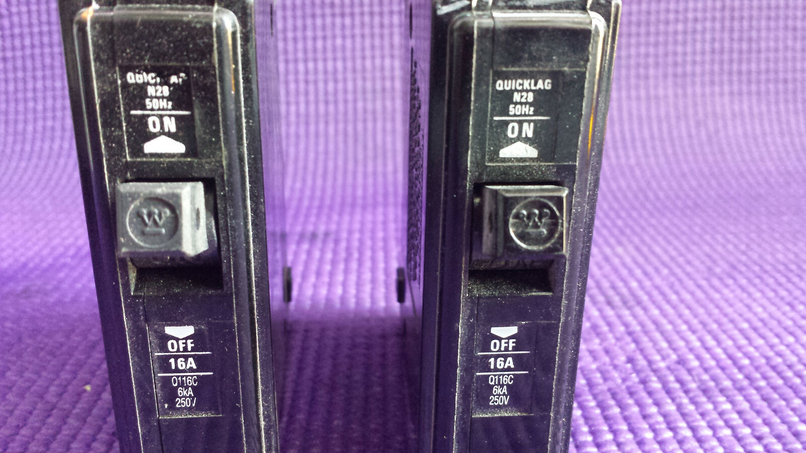 WESTINGHOUSE 16A 250V 6KA Q116C QUICKLAG N28 50HZ CIRCUIT BREAKER (2 ...