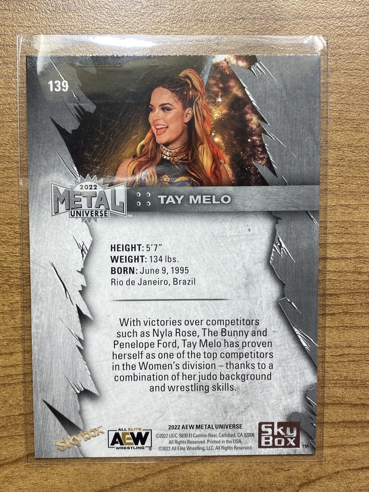 2022 AEW Metal Universe Blue Spectrum Tay Melo #139 | eBay