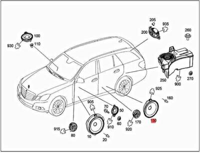Genuine MERCEDES C218 S212 W212 X218 CLS C218 Speaker 2128200076 | eBay
