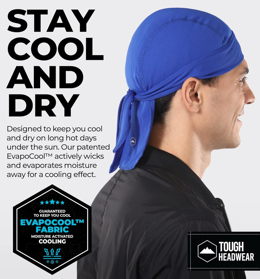 Cooling Helmet Liners - Do Rag Skull Caps for Men - Cooling Head Wraps ...