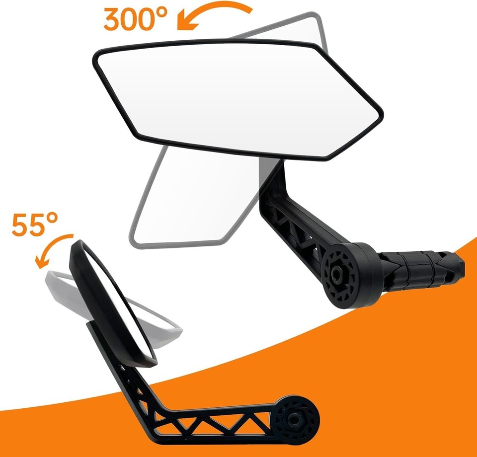 Bike Mirror,HD Glass Bicycle Mirror for Handlebar, Bar End E-bike Left ...